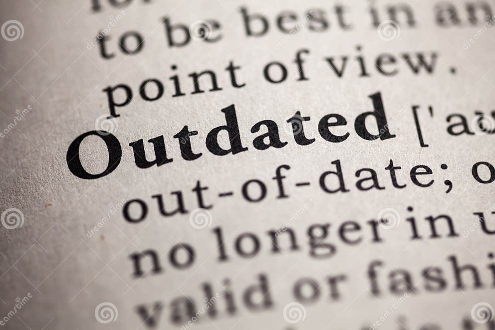 Definition of the Word Outdated Stock Image - Image of text, word ...