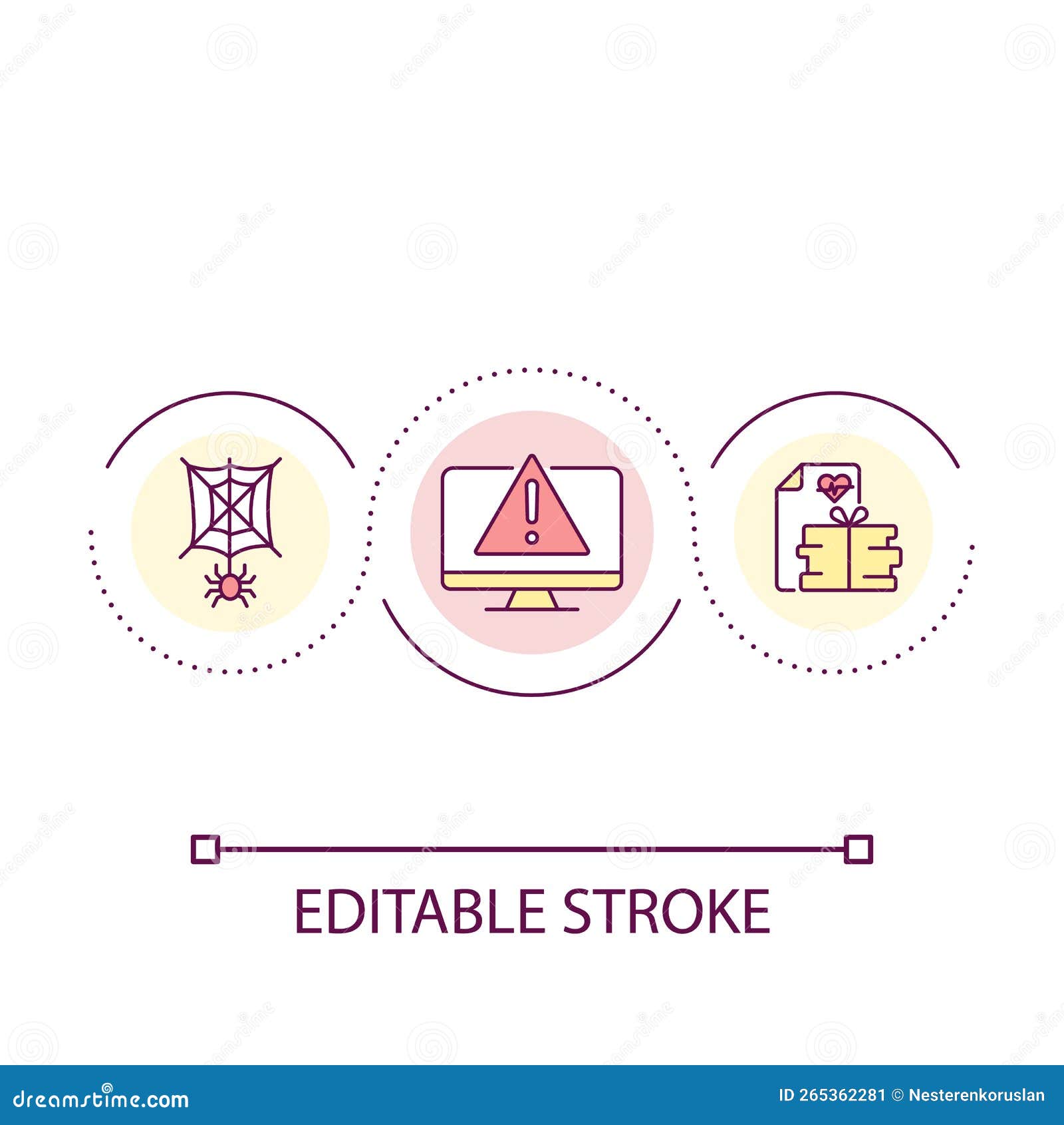 Outdated Medical Reports Loop Concept Icon Stock Vector - Illustration ...