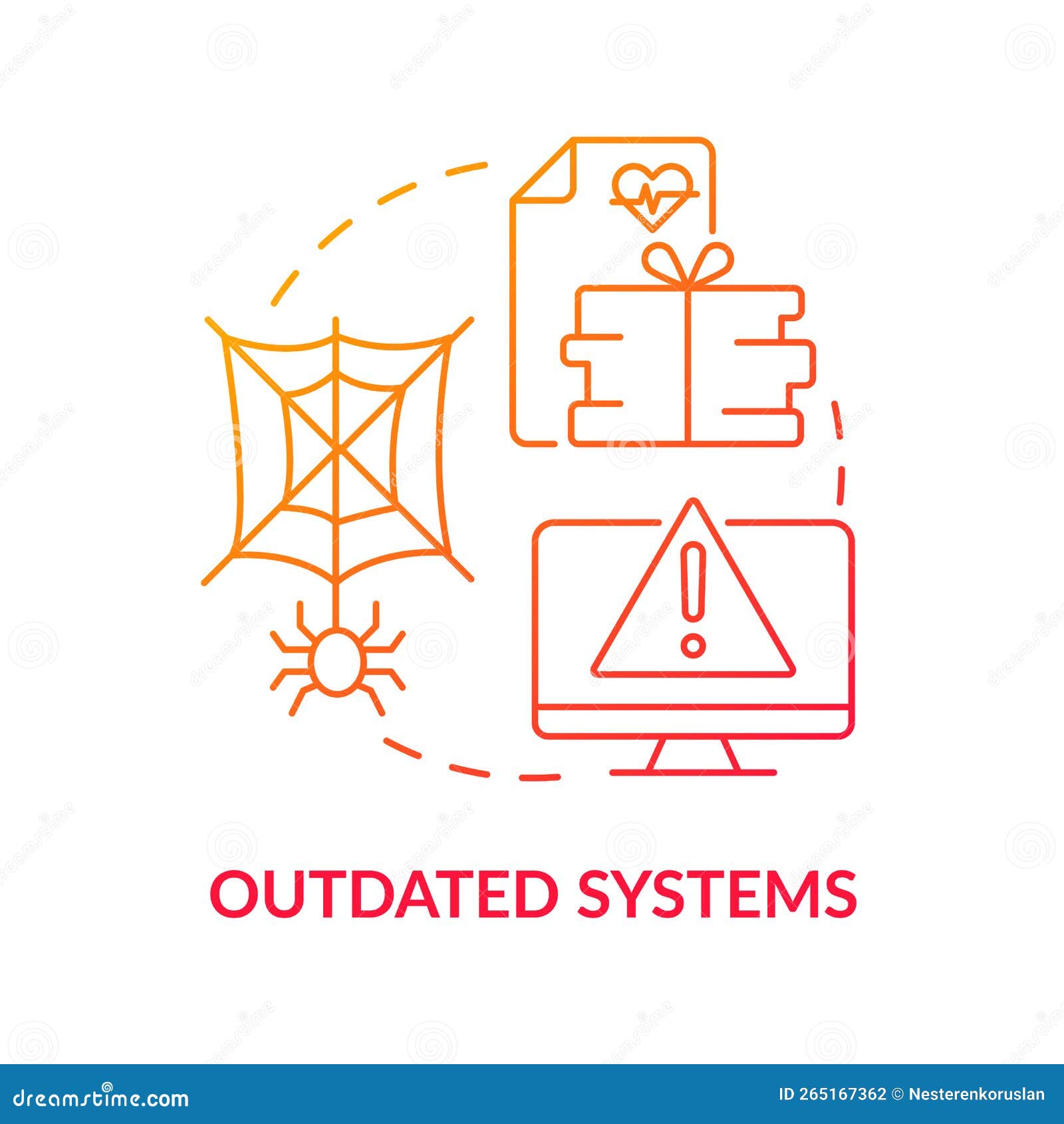Outdated Systems Red Gradient Concept Icon Stock Vector - Illustration ... Outdated Systems Red Gradient Concept Icon Stock Vector - Illustration ...