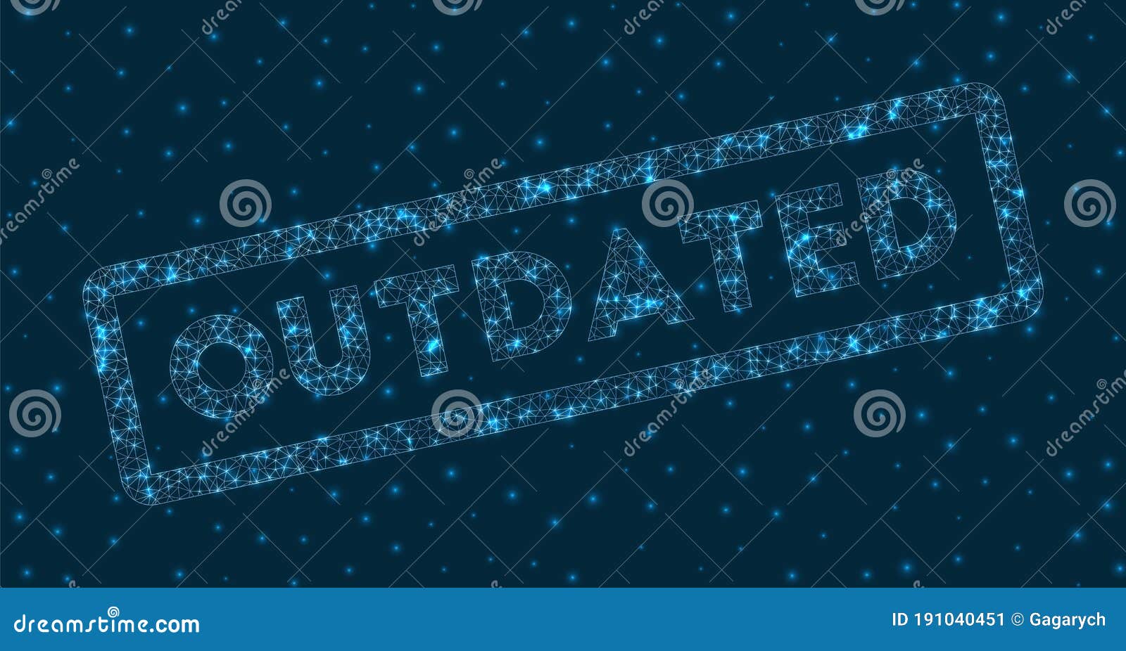 Outdated Word in Digital Style. Stock Vector - Illustration of ...