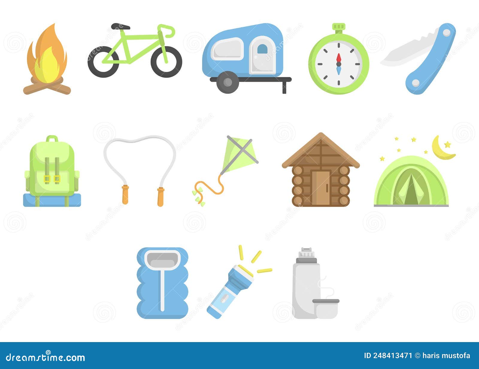 Outdoor Activities Icon Design Template Illustration Vector Stock ...