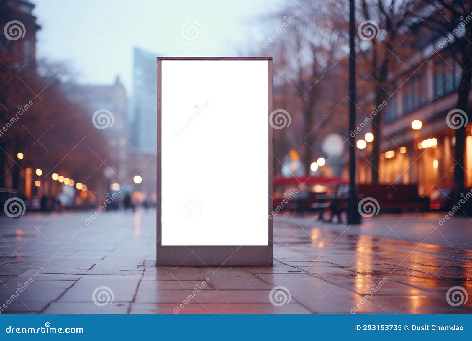Outdoor Ad Mockup, Fully Blurred Background. Generative AI Stock Image ...