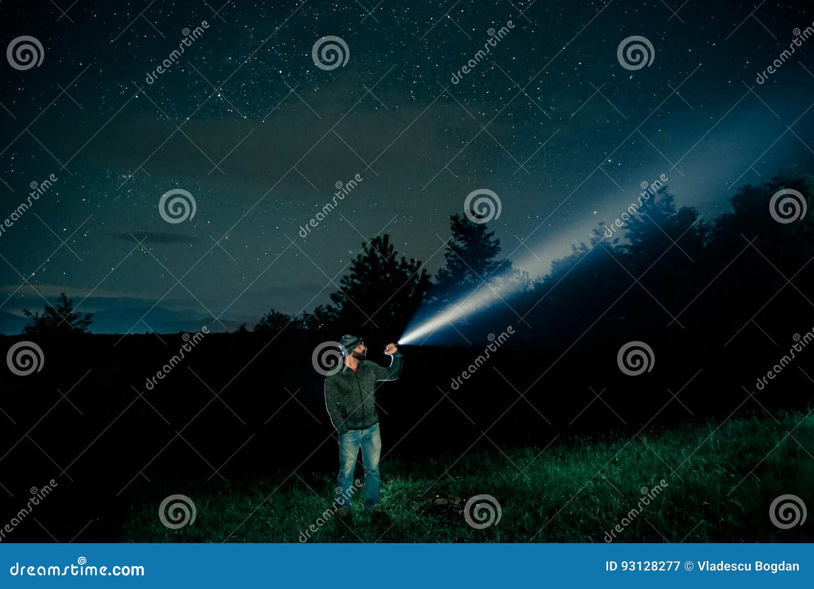 Outdoor Adventure in Forest Stock Image - Image of exploring, mountains ...