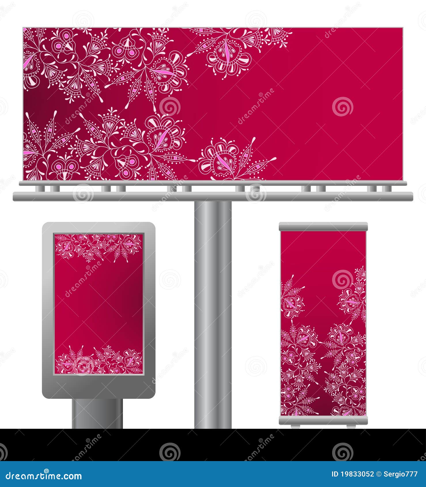 Outdoor advertising stock vector. Illustration of blackboard - 19833052