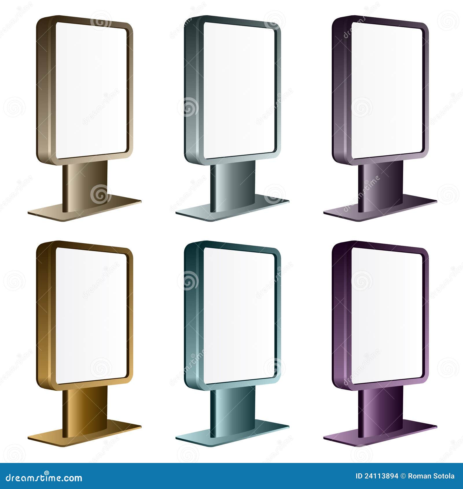 Outdoor advertising stock vector. Illustration of panel - 24113894