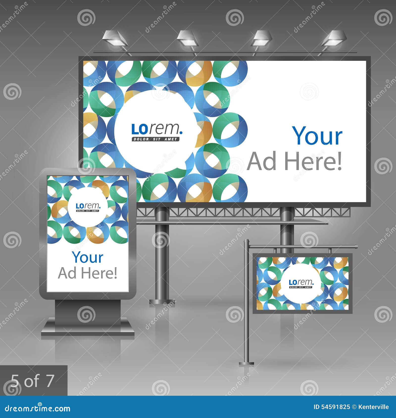 Outdoor advertising design stock vector. Illustration of board - 54591825