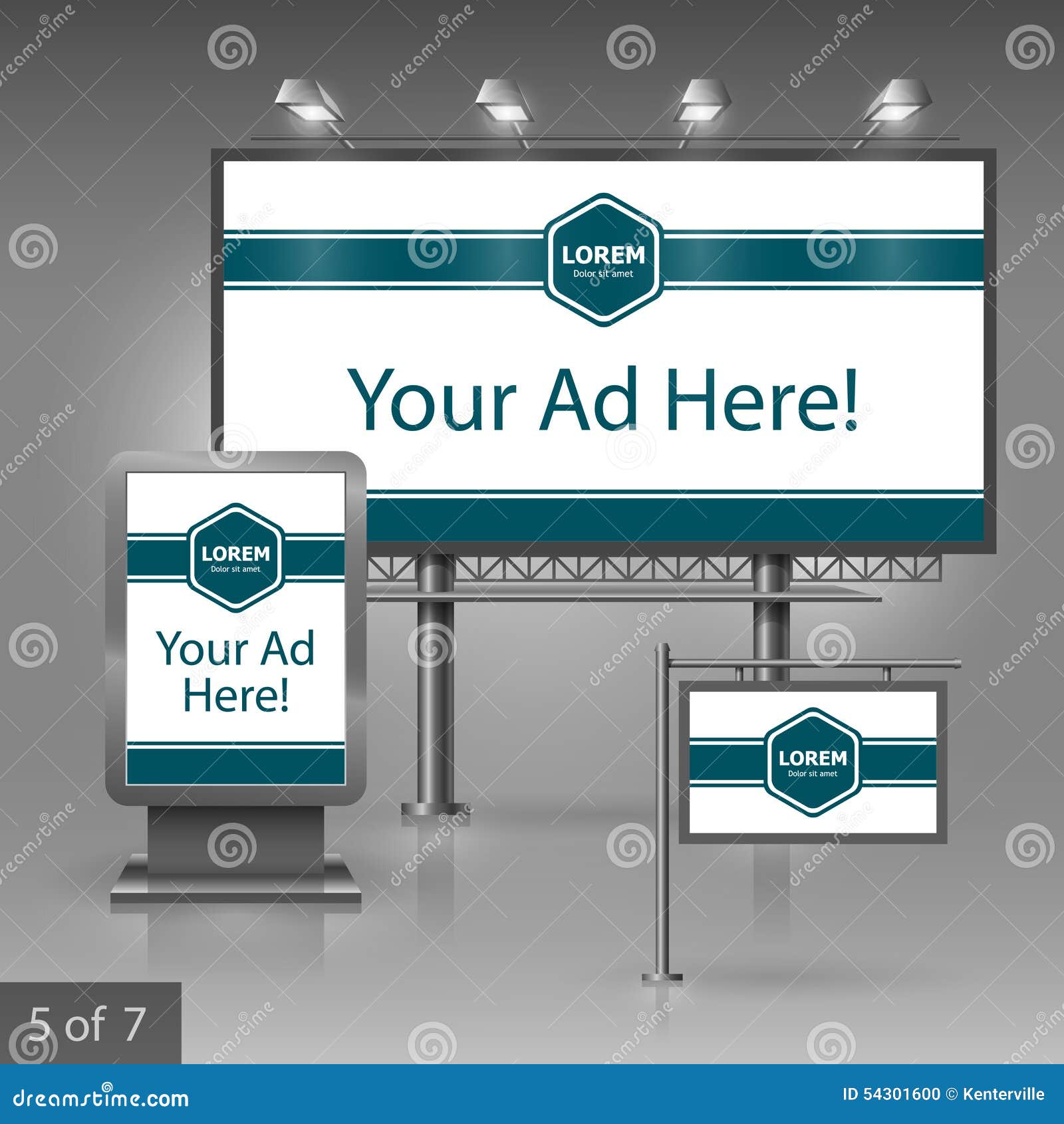 Outdoor advertising design stock vector. Illustration of layout - 54301600