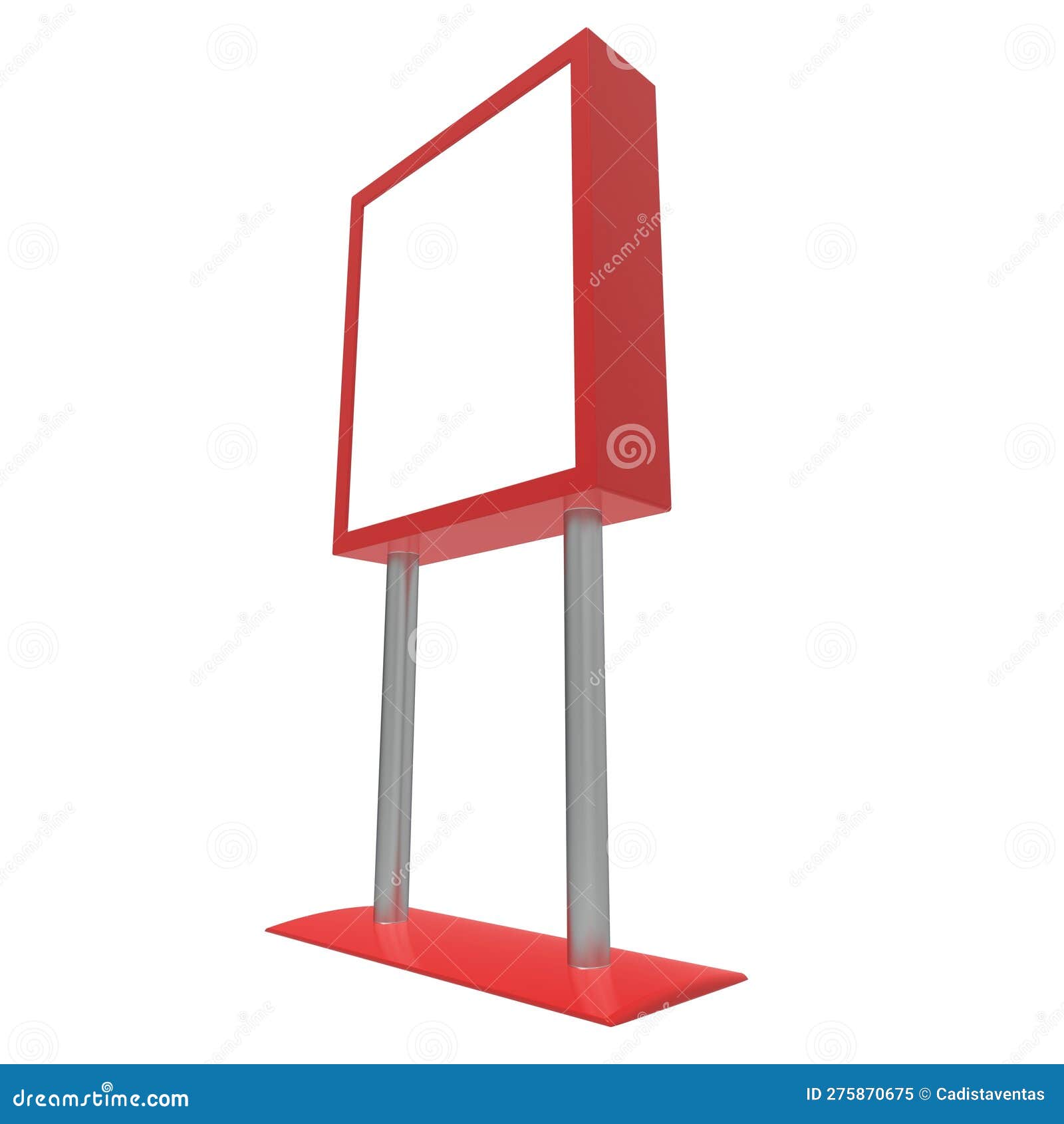 Virtual Promotion Screens in Rendered 3D Space Stock Illustration ...