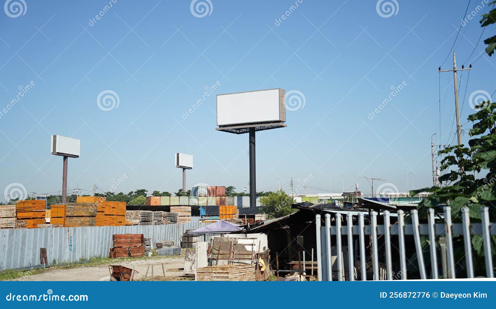 Outdoor Advertising Scenery and Advertising Mockup Stock Photo - Image ...
