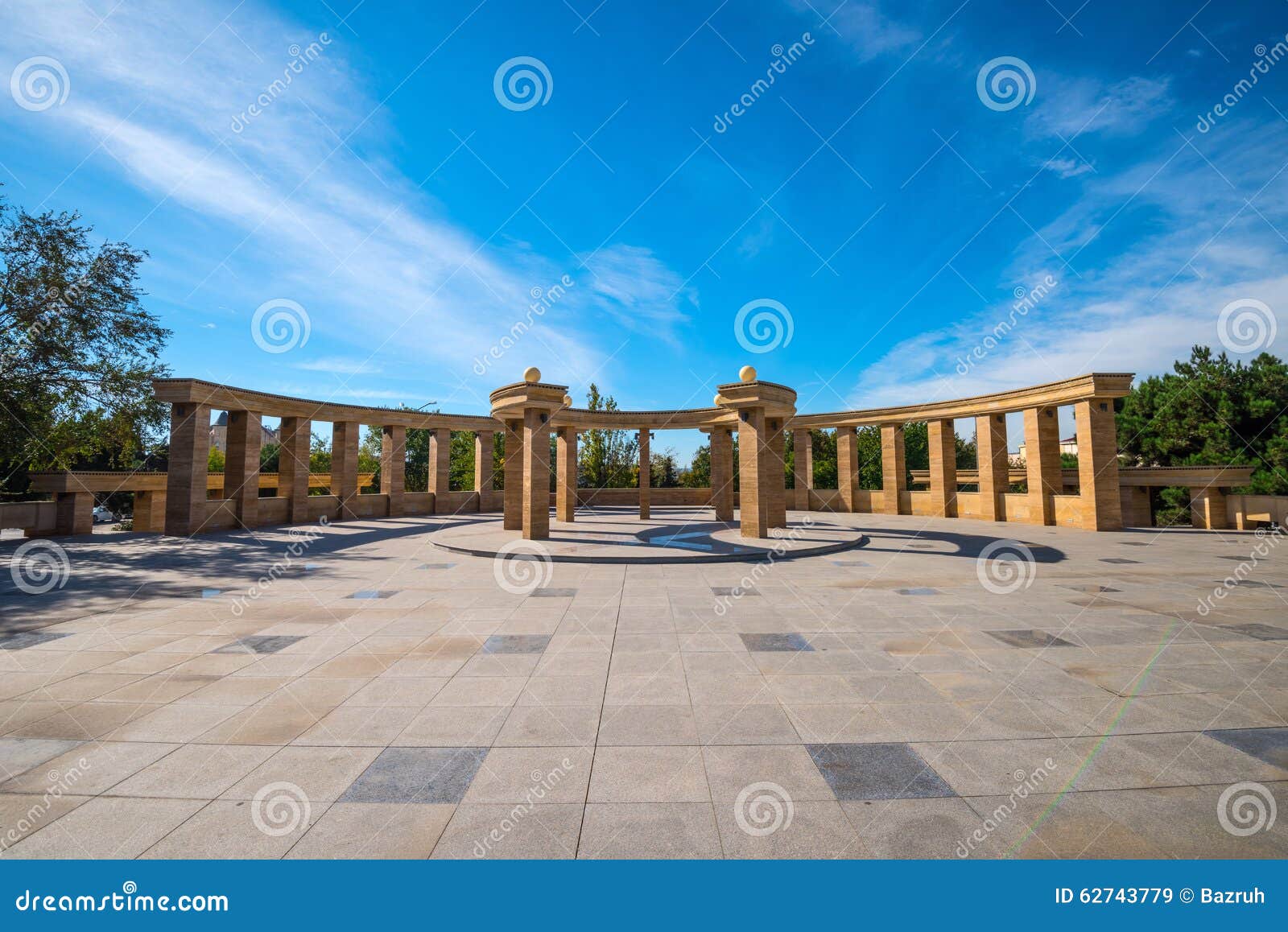Outdoor Architecture in City Park Stock Image - Image of column ...