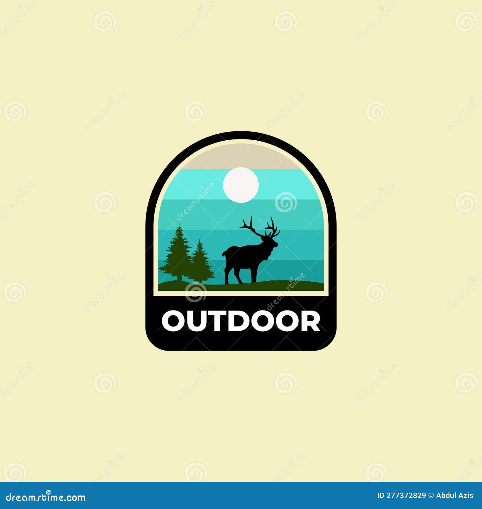 Outdoor Badge Logo Vector Design Illustration Stock Vector ...