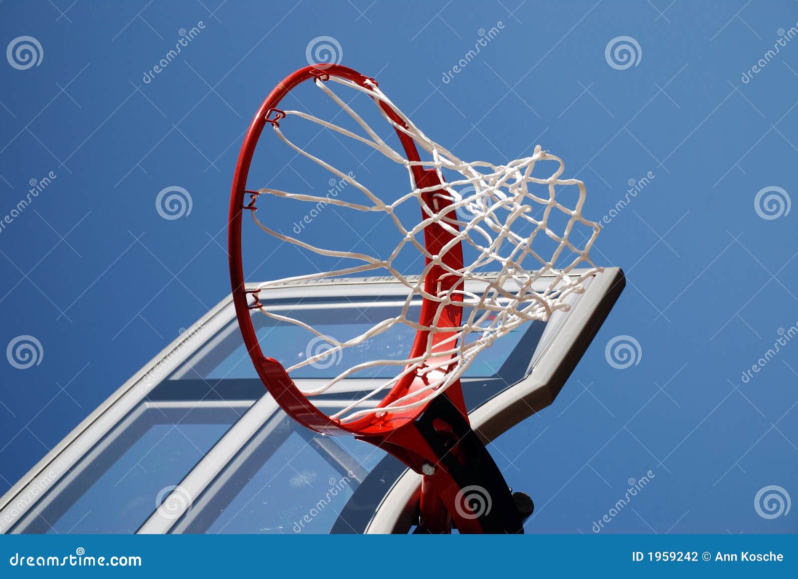 Outdoor Basketball Backboard and Net Stock Photo - Image of challenge ...