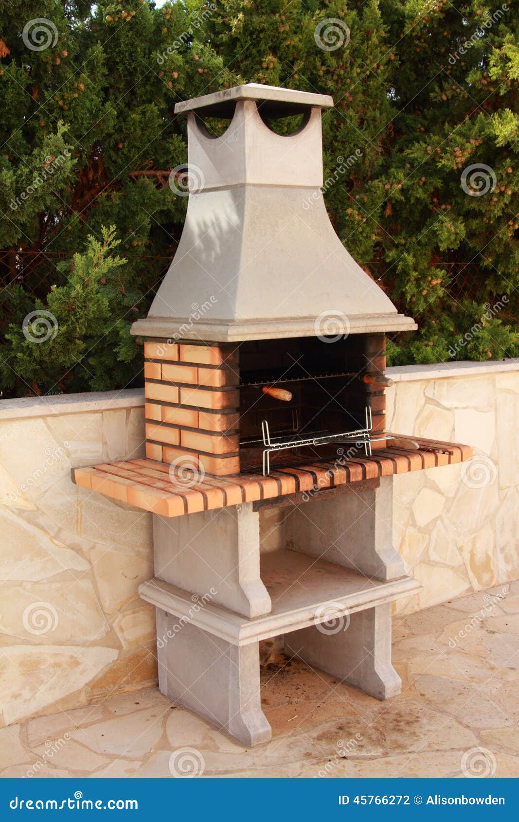 Outdoor BBQ stock photo. Image of chimney, entertain - 45766272
