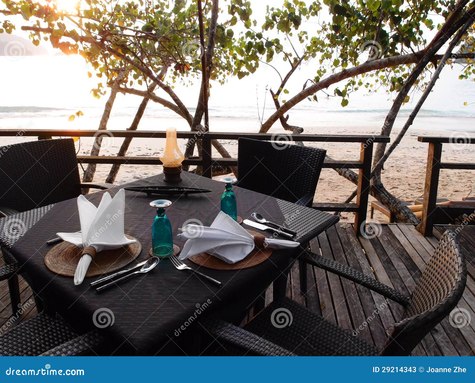 Outdoor Beachfront Dining Resort Restaurant Stock Image - Image of ...