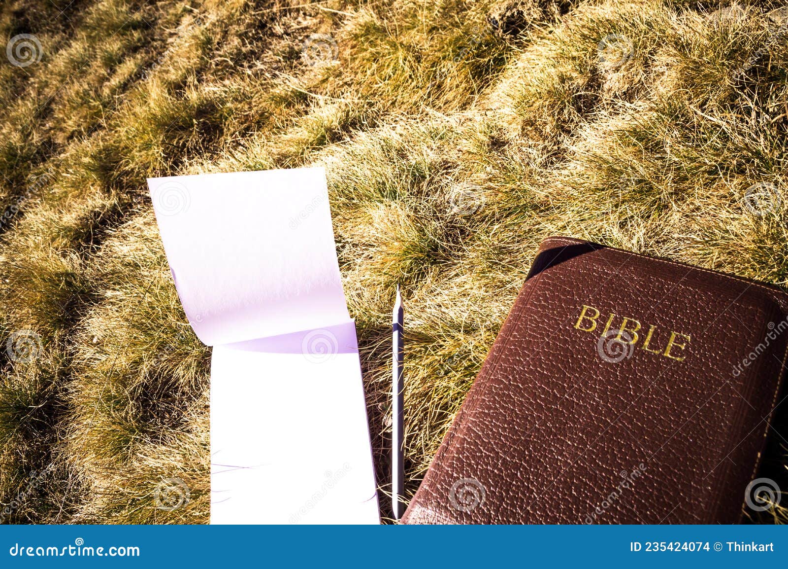 Outdoor Bible Study during Mountain Hike in the Fall Stock Photo ...
