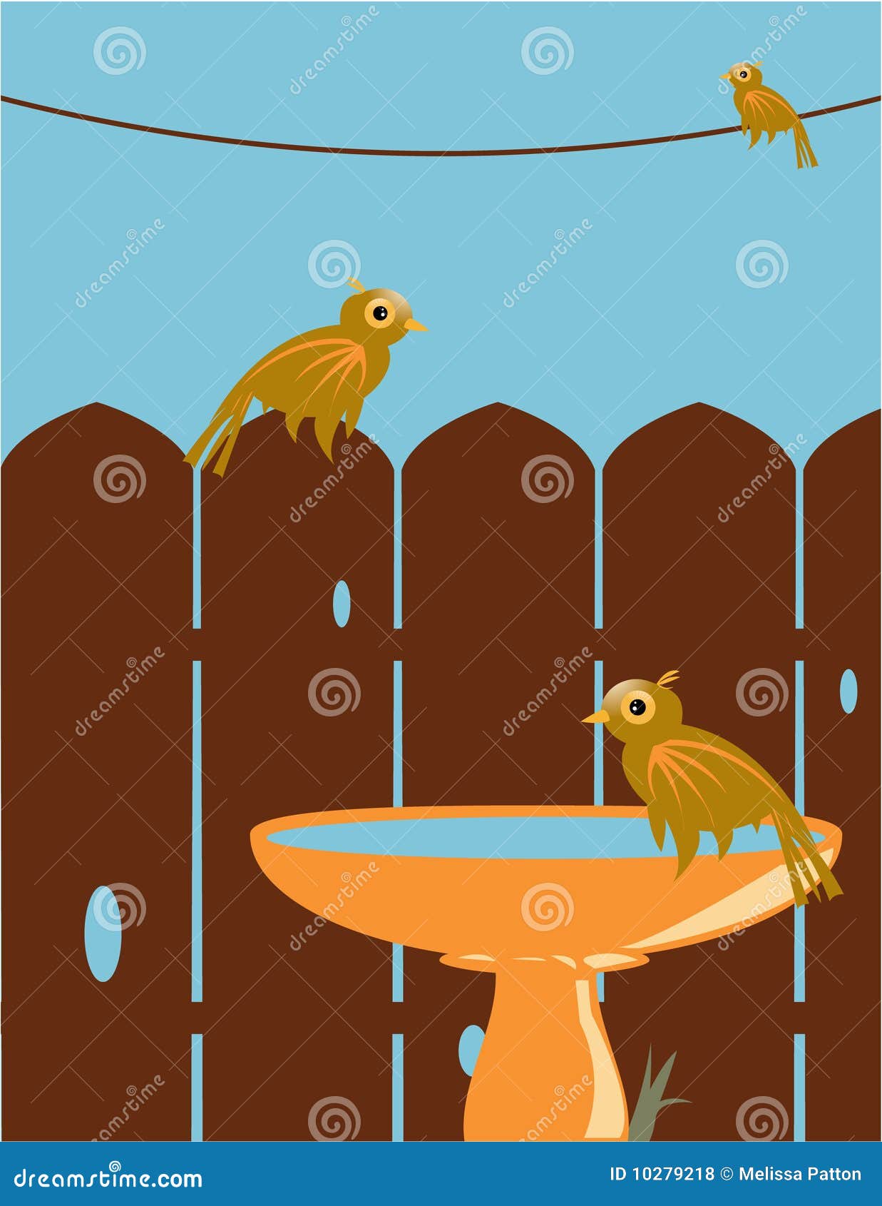 Outdoor bird scene stock vector. Illustration of scene - 10279218