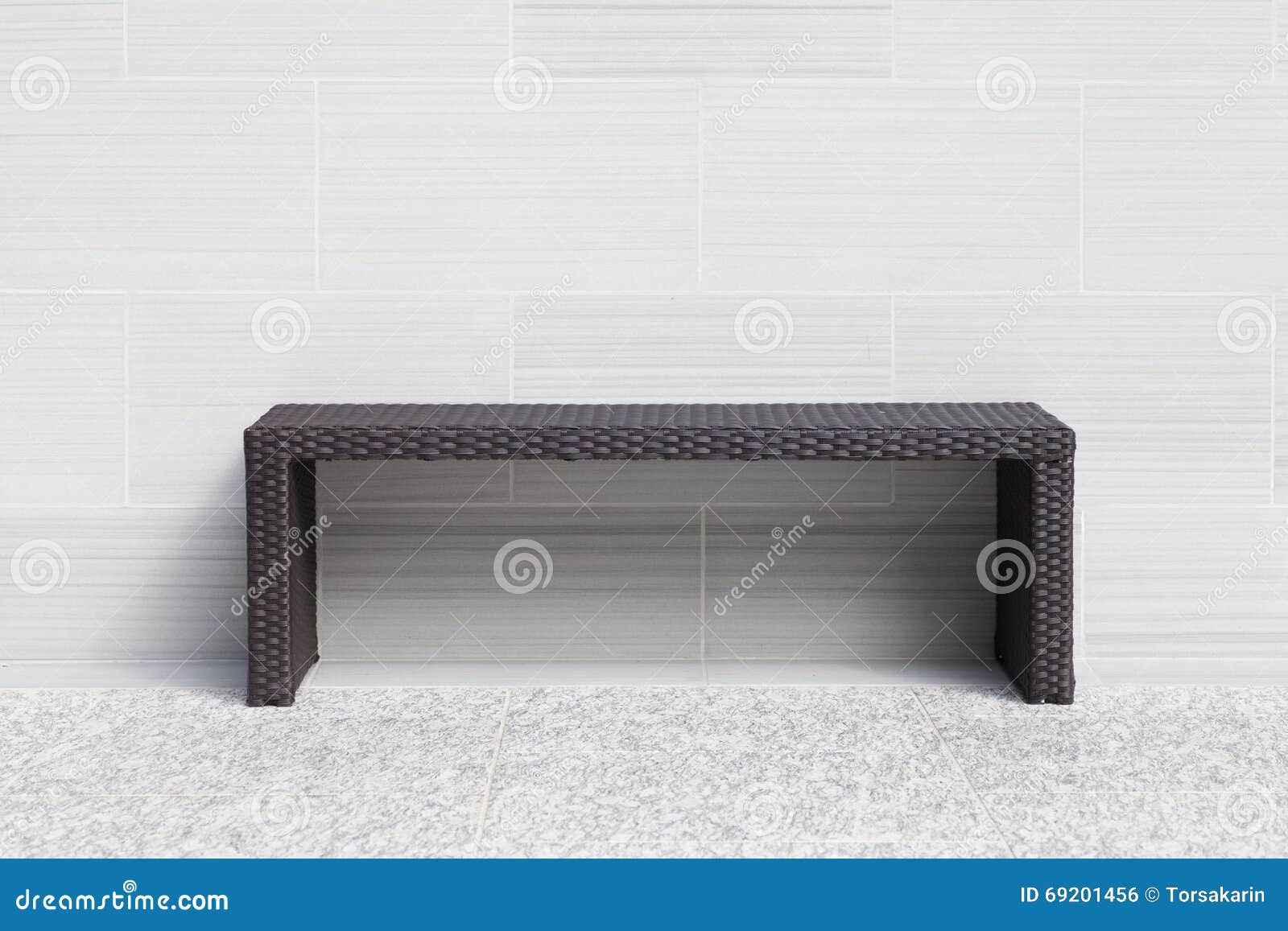 Outdoor Black Plastic Bench Stock Photo - Image of bench, home: 69201456