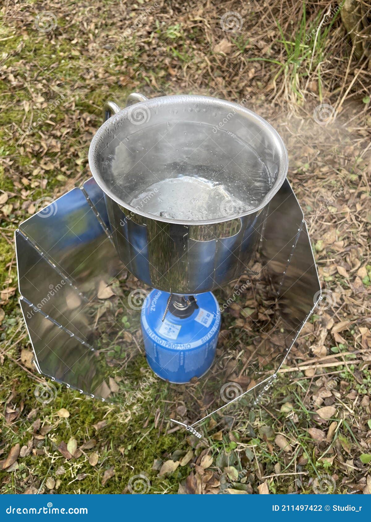 Outdoor Boiling Water with Stove Stock Photo - Image of propane ...