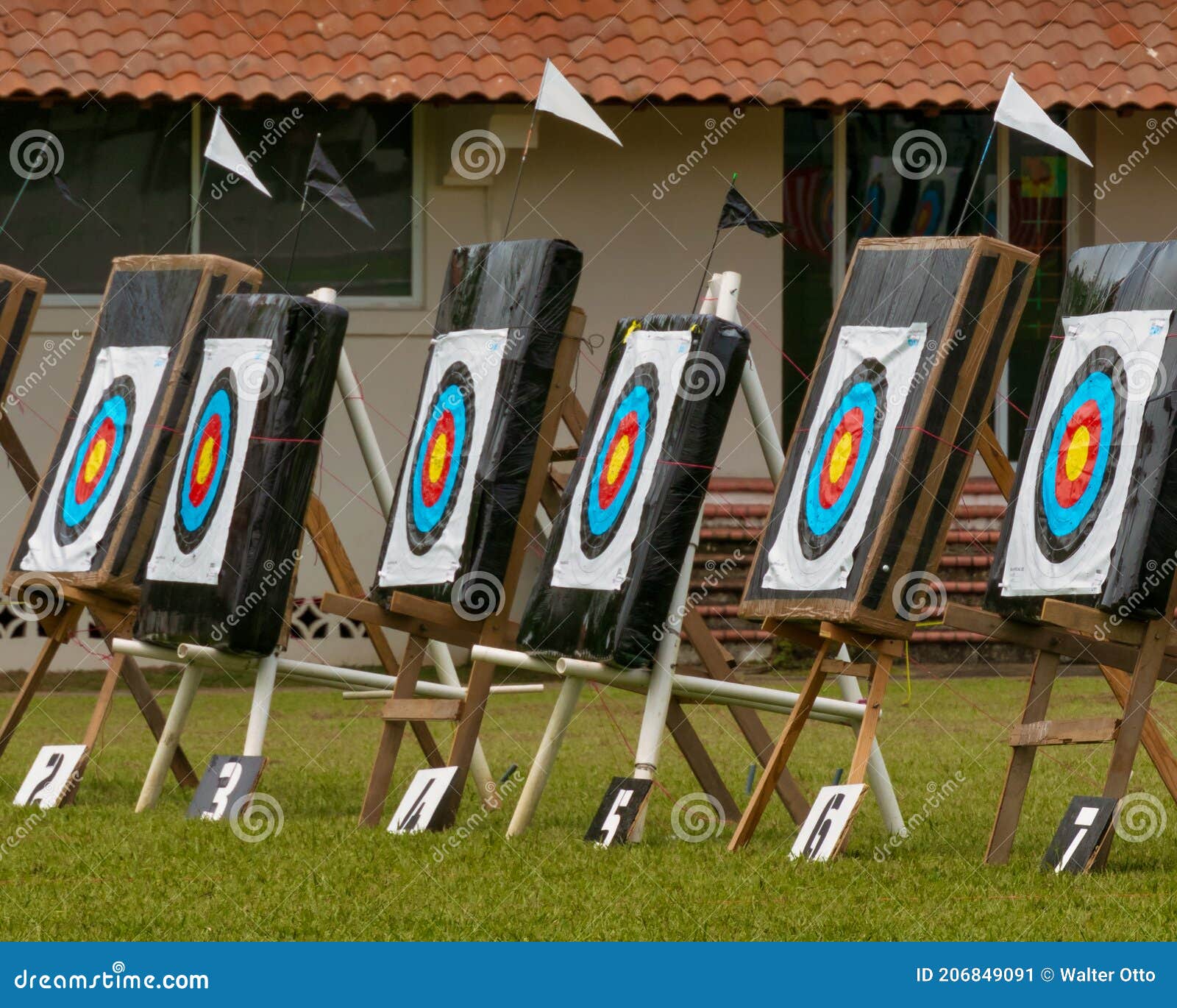 Outdoor Bow and Arrow Competition Stock Image - Image of colorful ...
