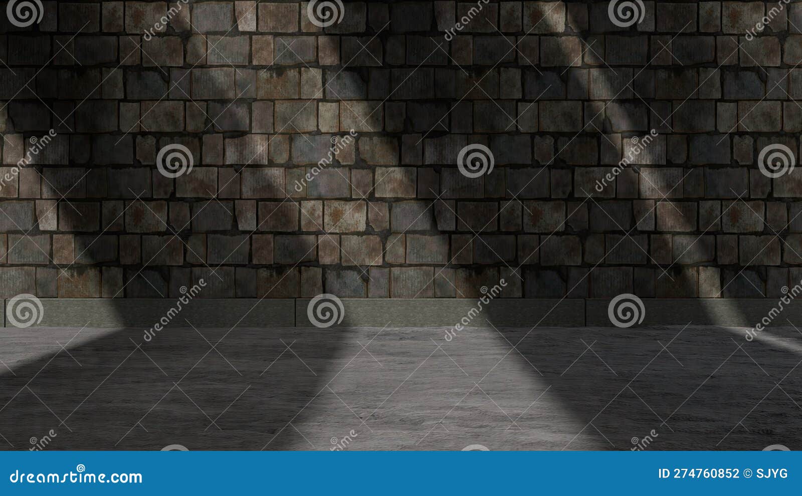 Outdoor Brick and Concrete Textured Space with Sharp Shadows Abstract ...