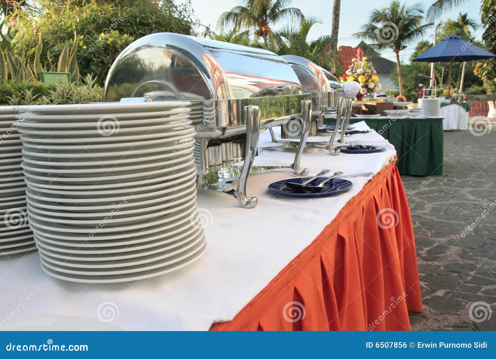 Outdoor buffet stock photo. Image of lunch, catering, ladle - 6507856