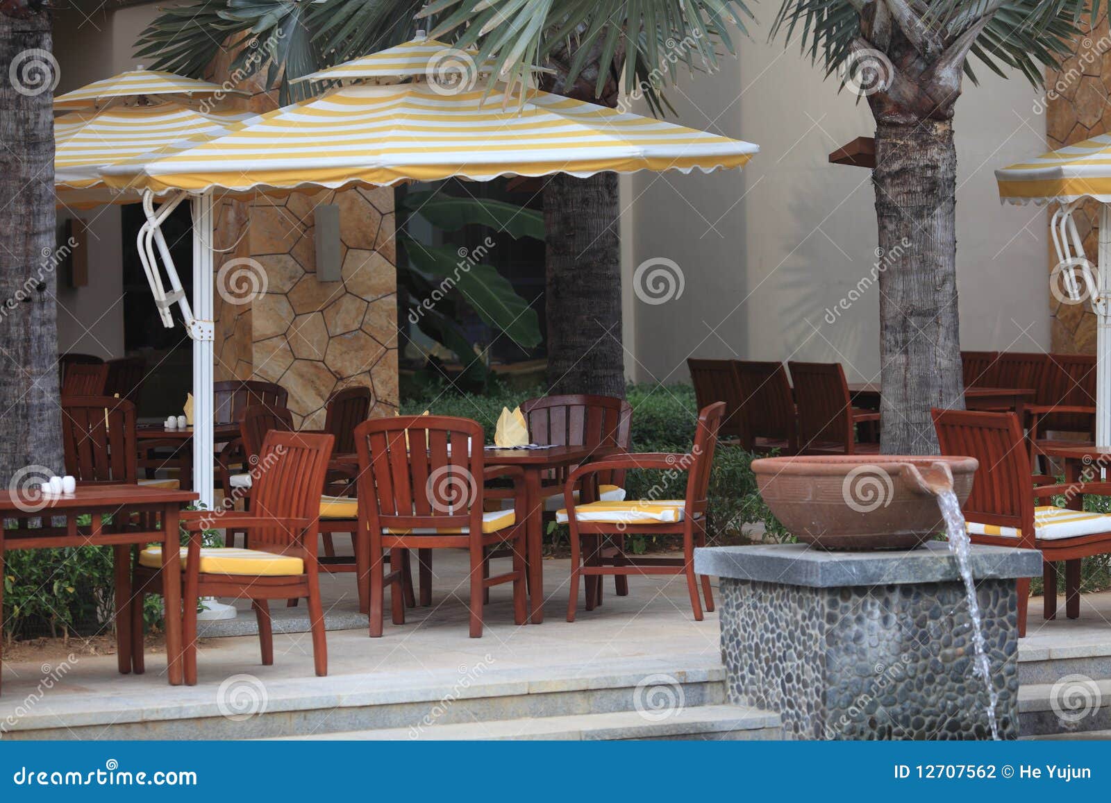 Outdoor cafe stock photo. Image of tables, patio, sidewalk - 12707562
