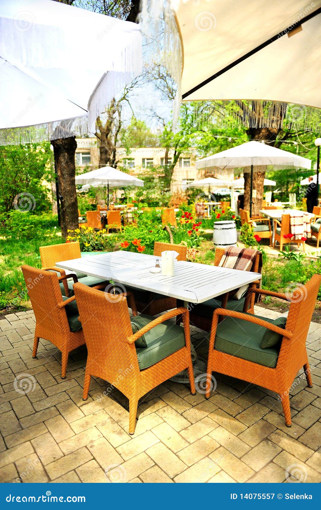 Outdoor cafe stock image. Image of cafe, summer, garden - 14075557