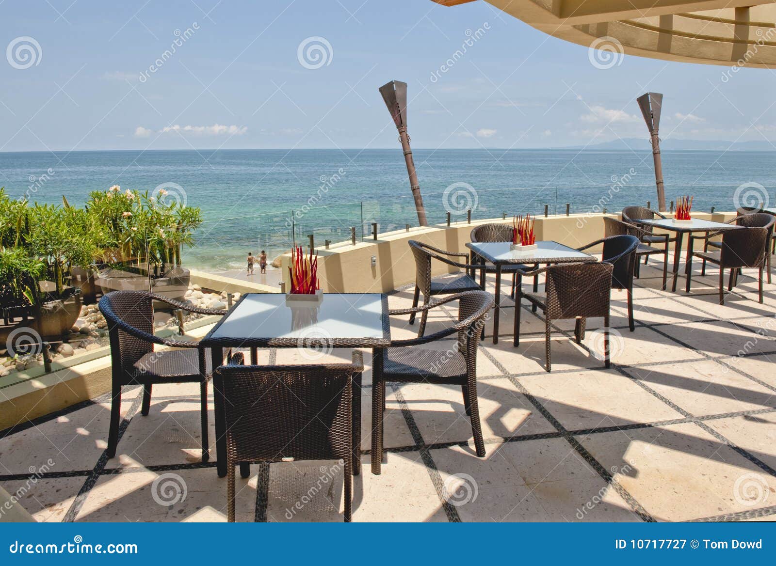The Outdoor Cafe Is Near Swimming Pool On The Top Of Building Of Luxury ...