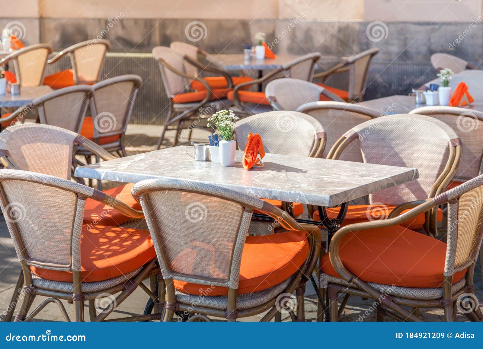 Outdoor cafe stock image. Image of city, chair, scene - 184921209