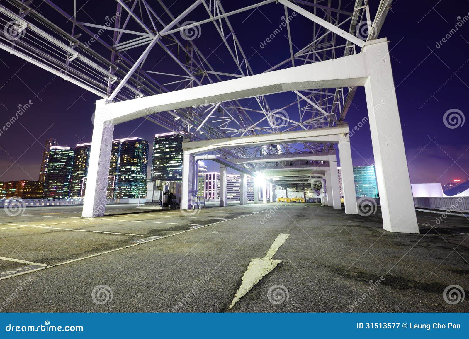 Outdoor car parking lot stock image. Image of arrow, architecture ...