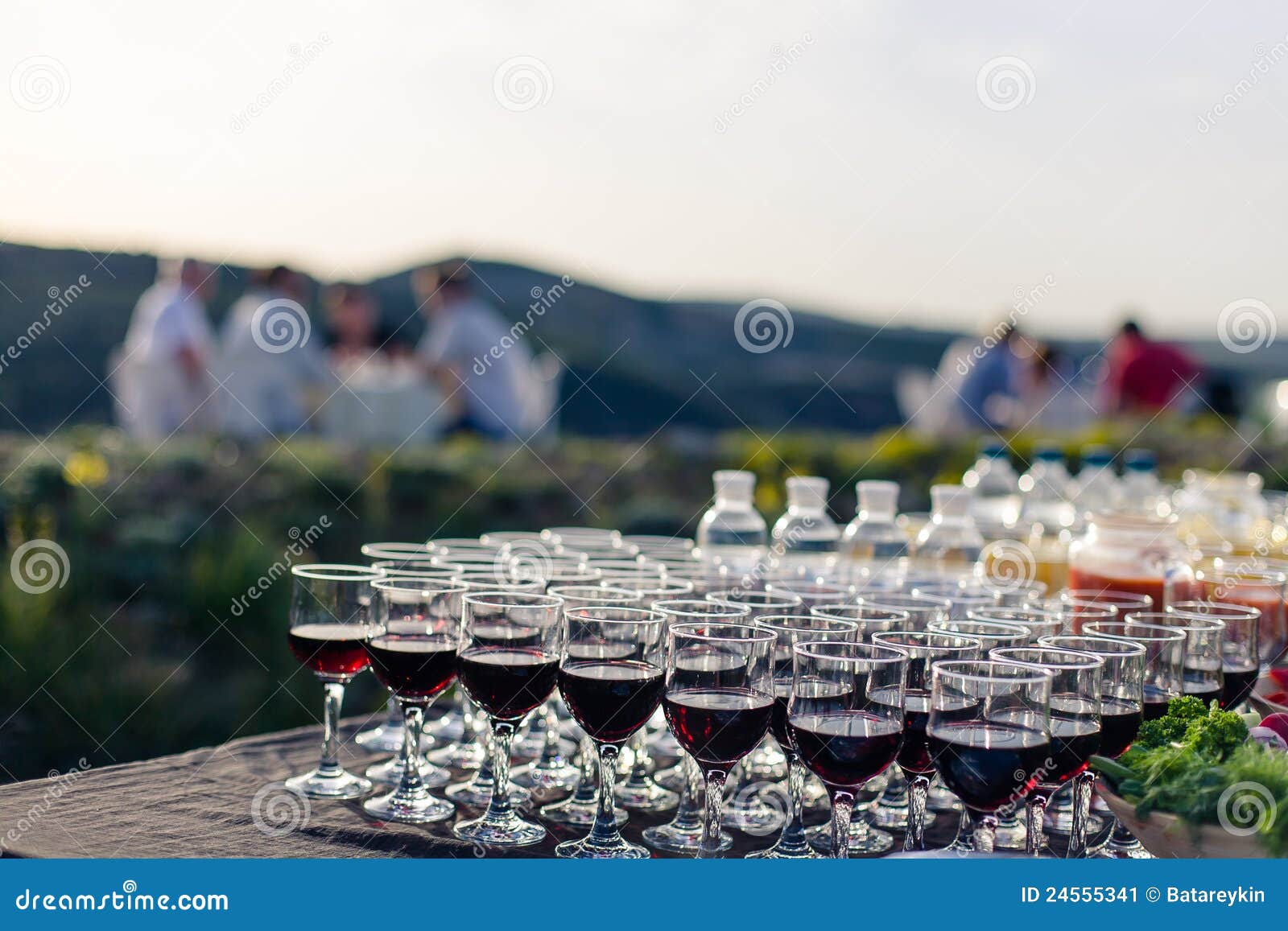 Outdoor catering stock image. Image of dishware, dining - 24555341