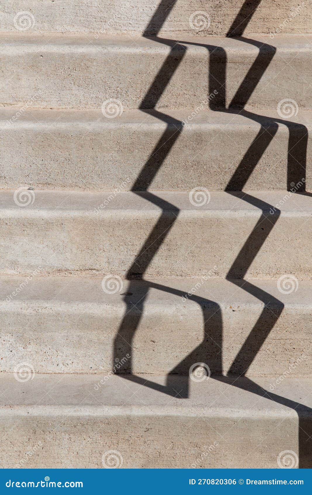 Railing Shadow Cascading Down Cement Steps Stock Photo - Image of ...