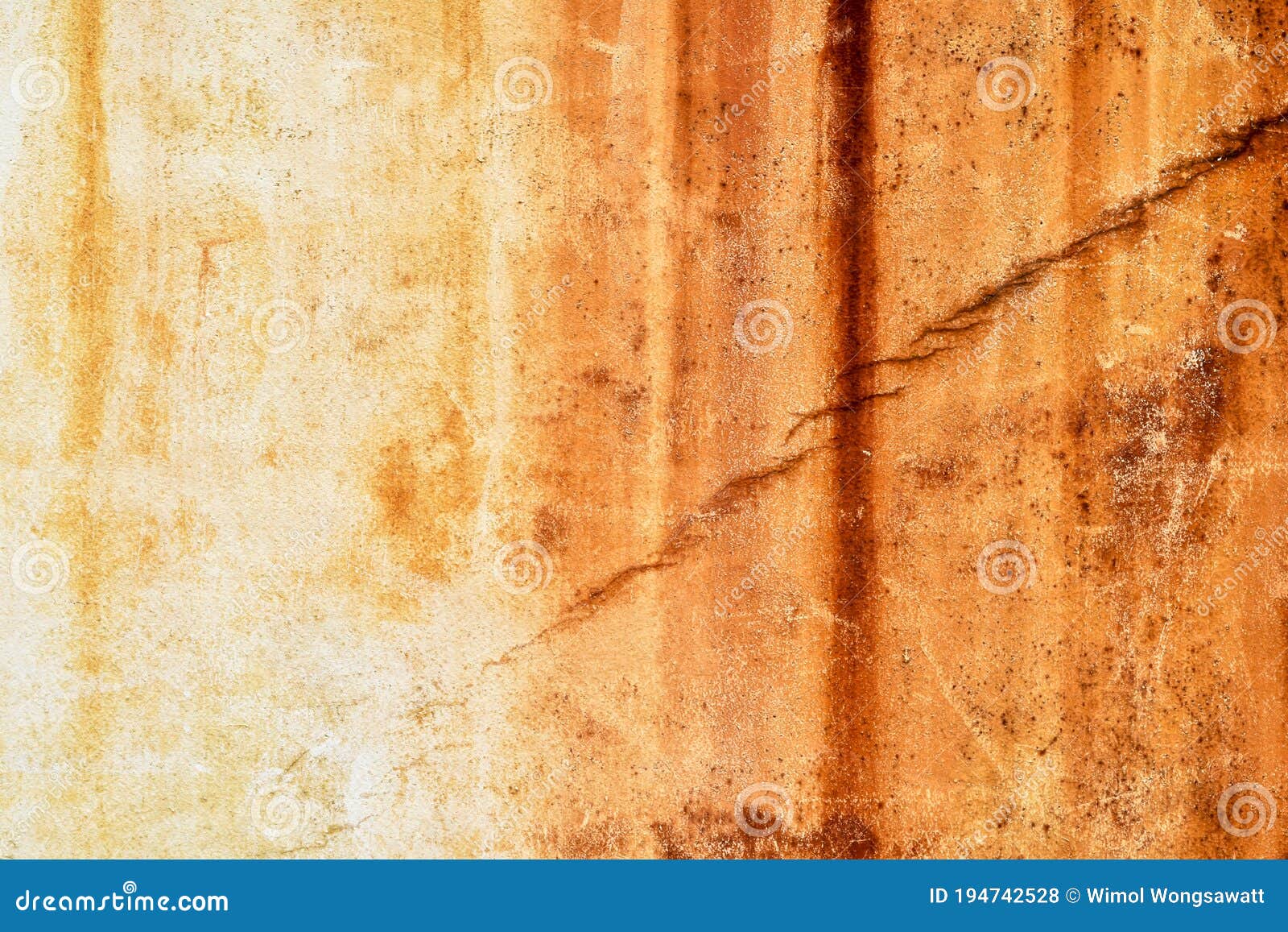 Outdoor Cement Wall Stained with Rust. Stock Photo - Image of backdrop ...