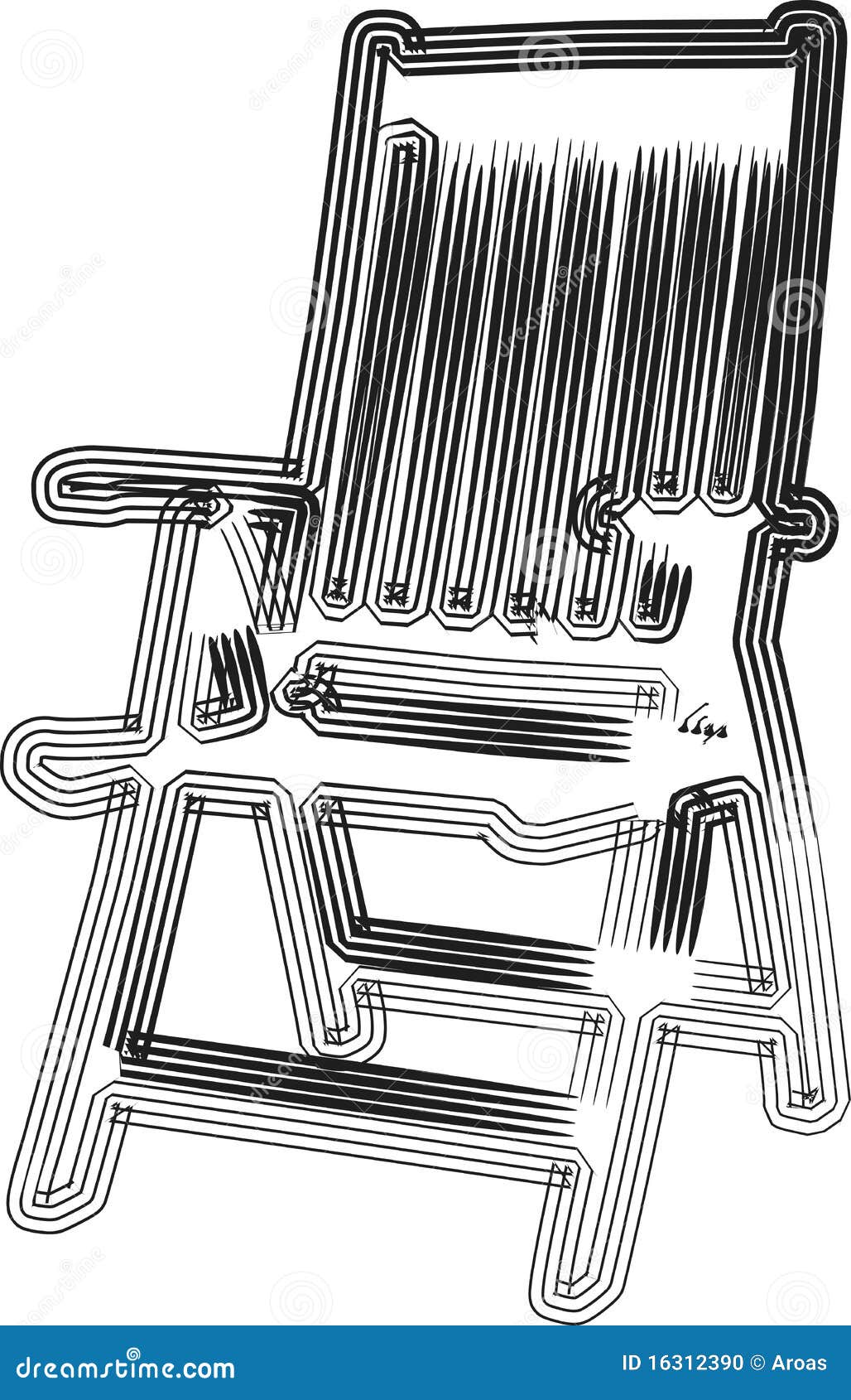 Outdoor chair illustration stock vector. Illustration of isolated ...