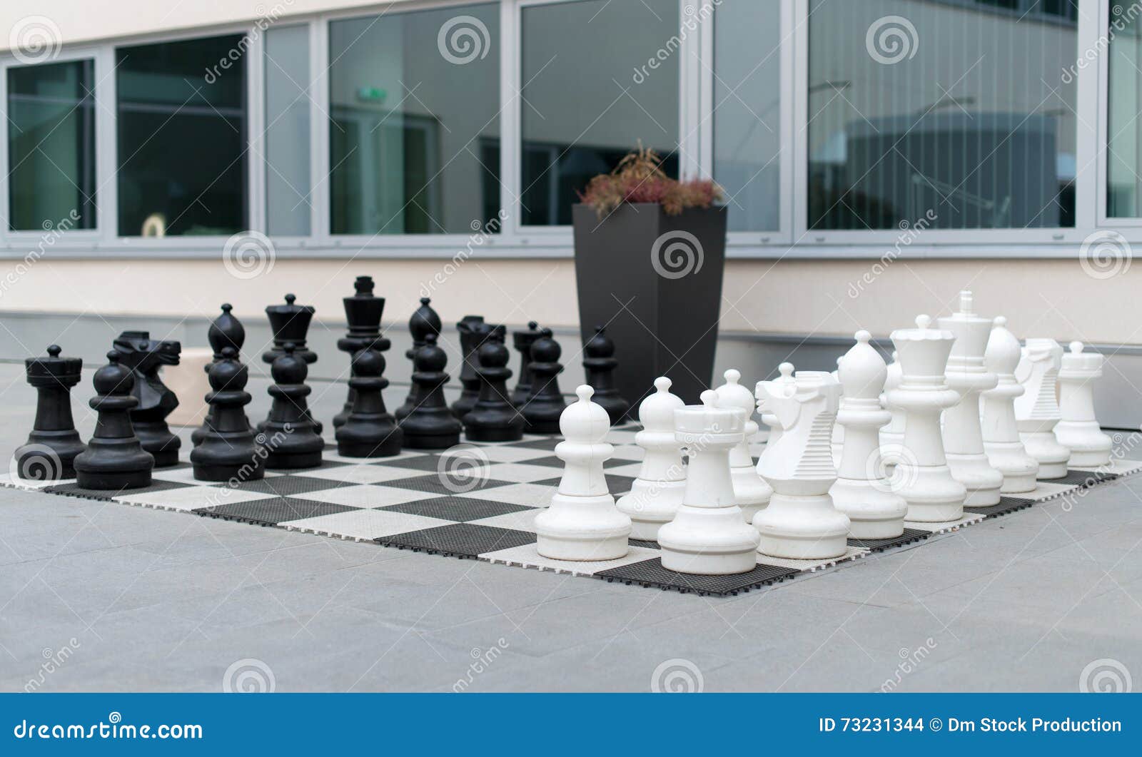 Outdoor chess board. stock photo. Image of figure, game - 73231344
