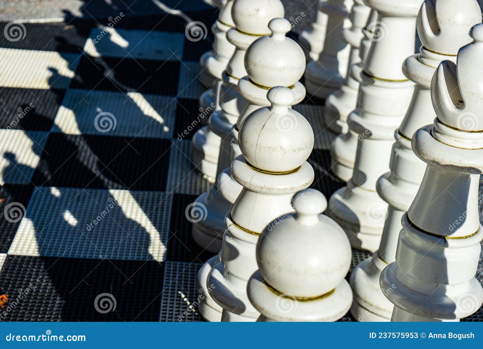 Outdoor chess game stock image. Image of board, park - 237575953