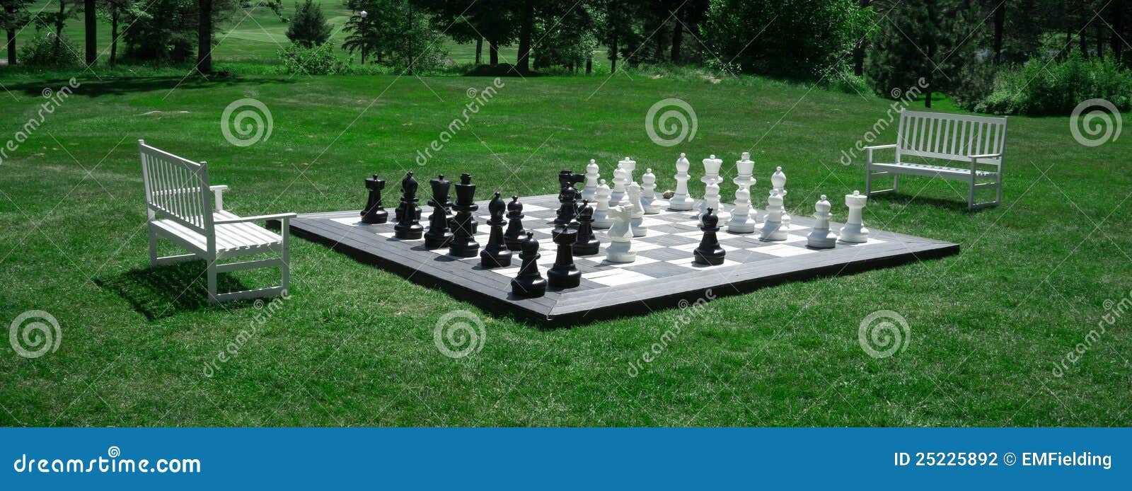 Outdoor Chess Match stock photo. Image of challenge, park - 25225892