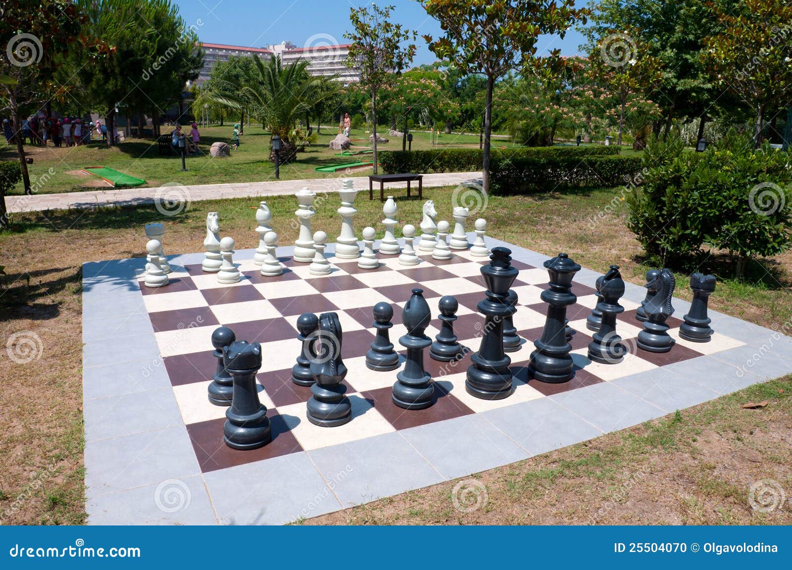 Outdoor chess in the park stock photo. Image of strategy - 25504070