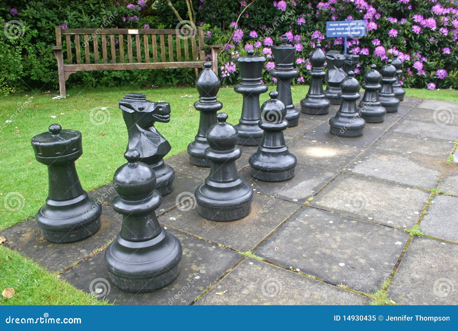 Outdoor chess set stock image. Image of wooden, resign - 14930435