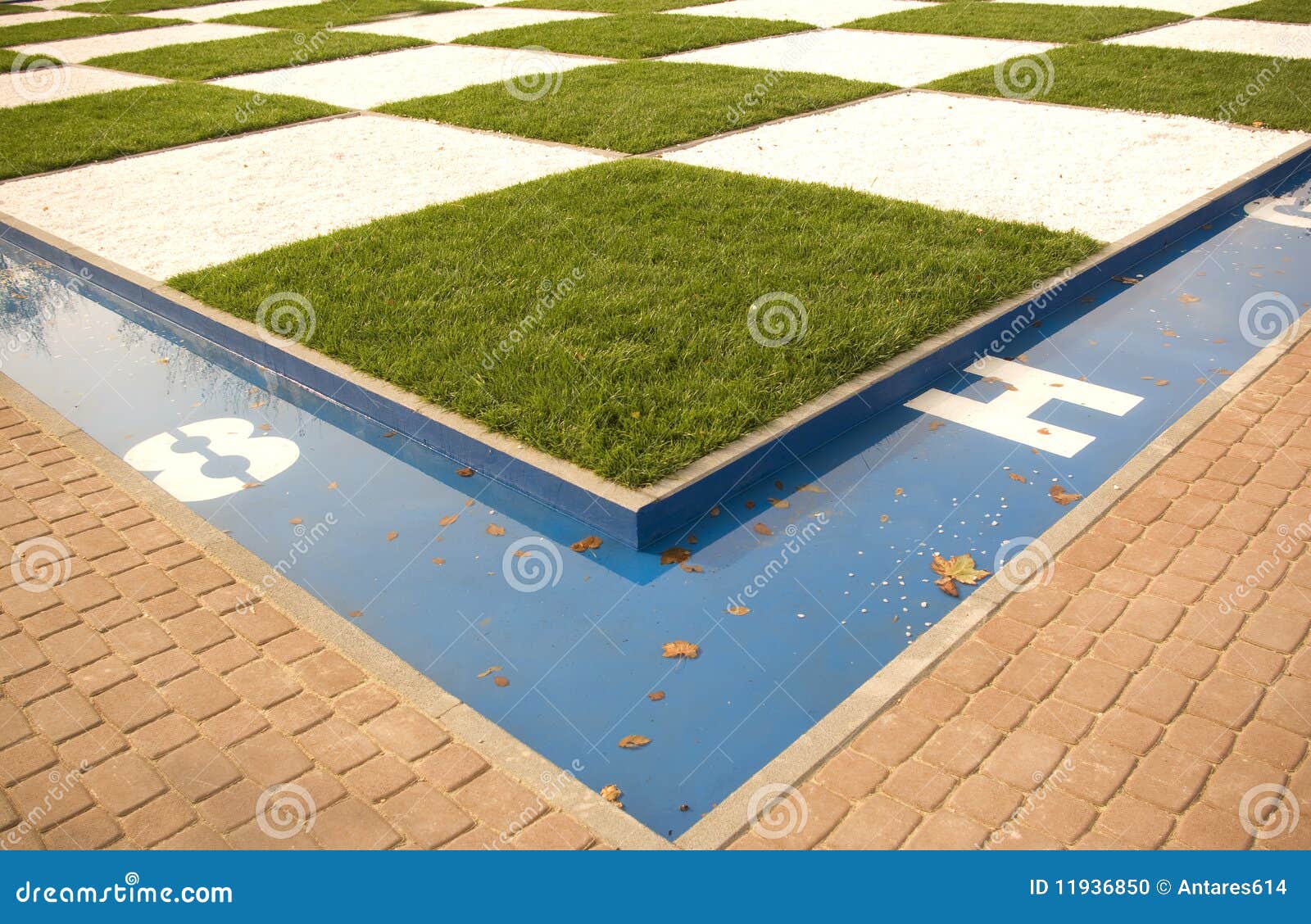 Outdoor Chess Table stock photo. Image of play, grass - 11936850
