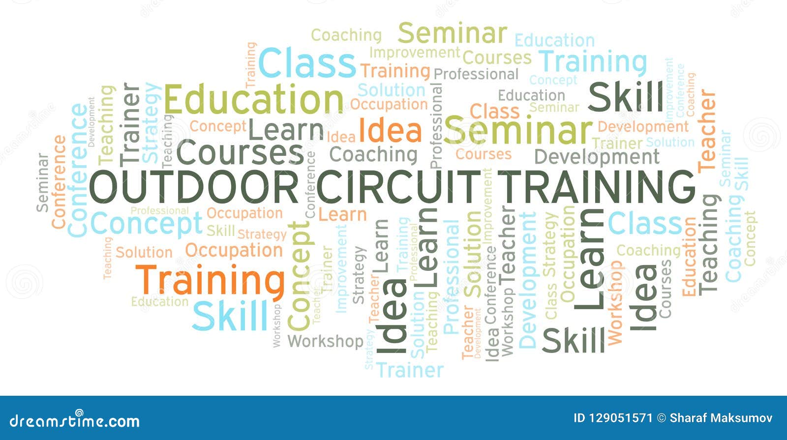 Outdoor Circuit Training Word Cloud. Stock Illustration - Illustration ...