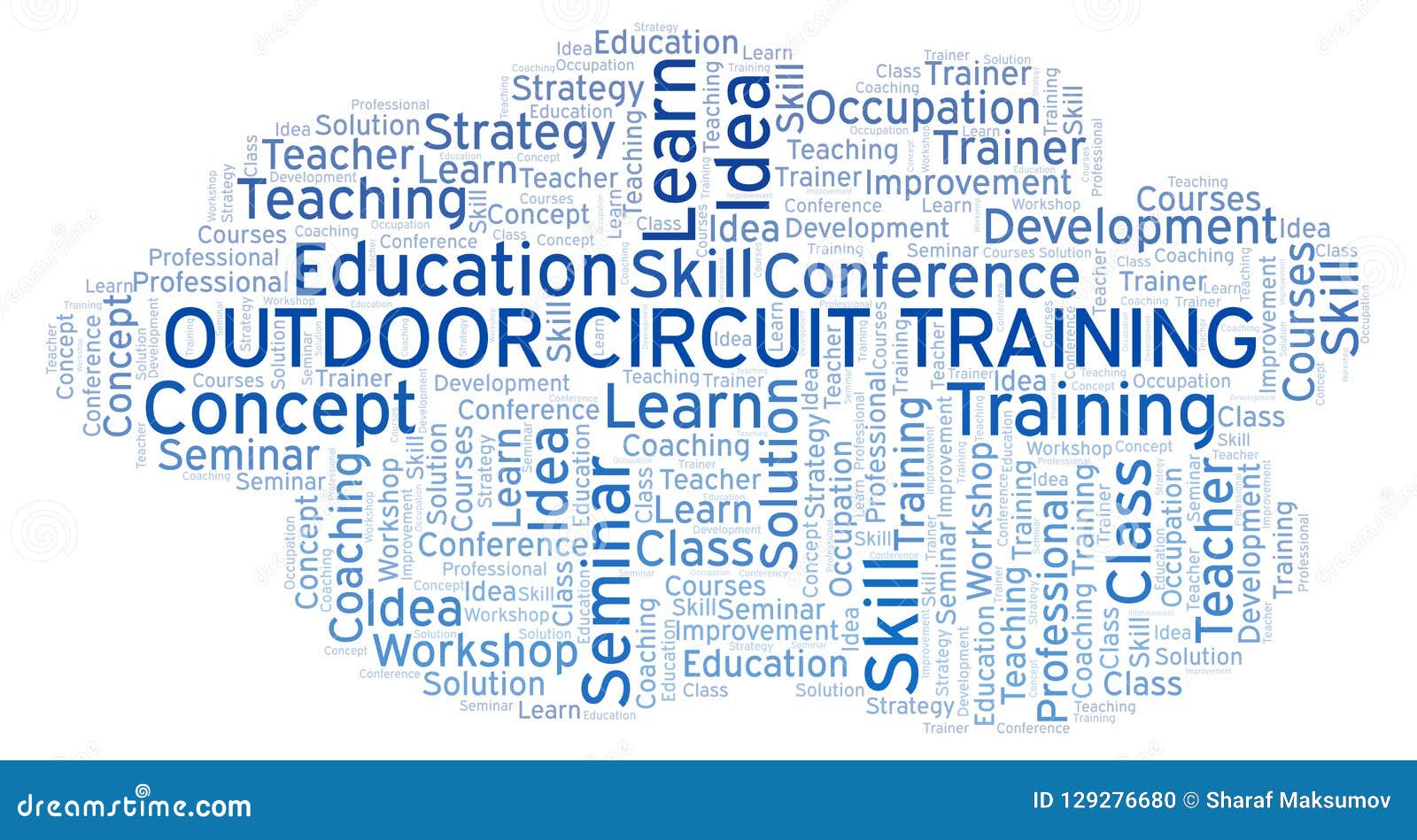 Outdoor Circuit Training Word Cloud. Stock Illustration - Illustration ...