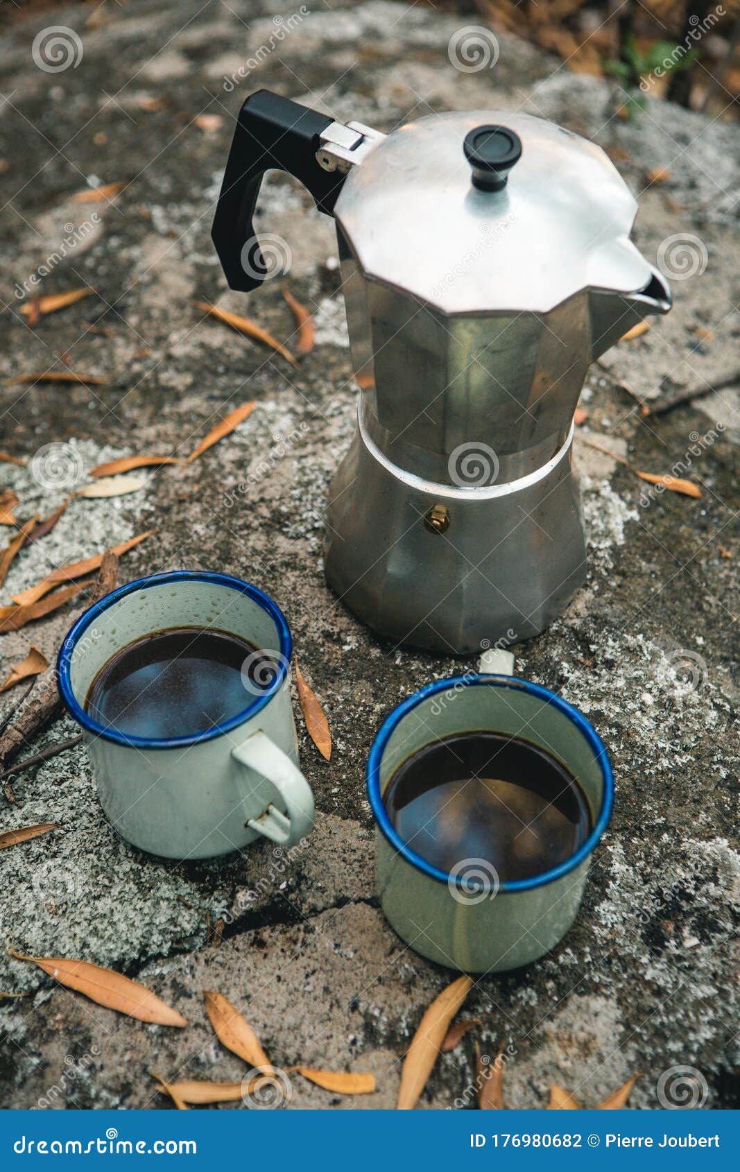 Outdoor coffee brewing stock photo. Image of brewing - 176980682