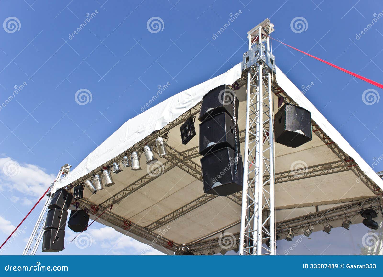 Outdoor Concert Stage Construction Stock Image - Image of sound ...