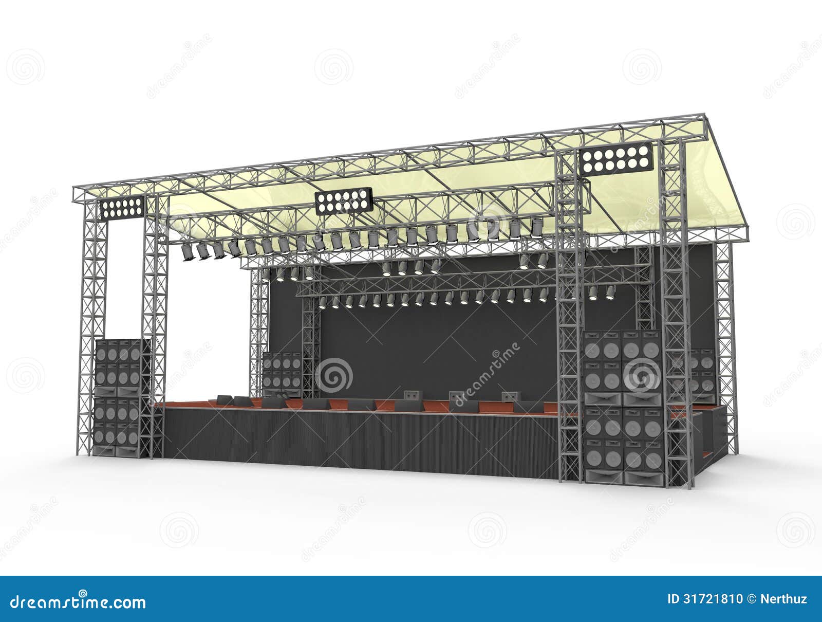 Outdoor Concert Stage stock illustration. Illustration of hall - 31721810