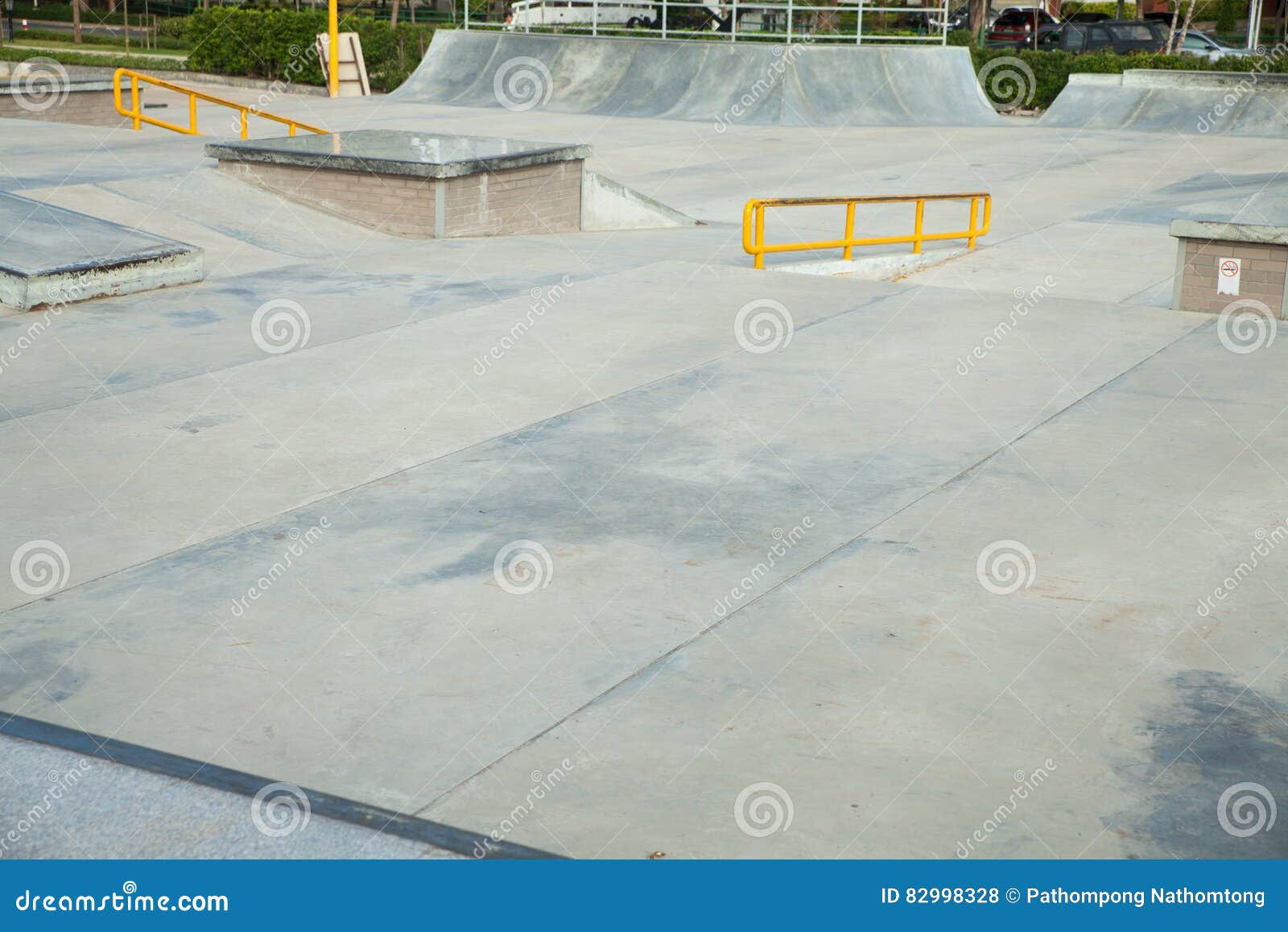 Outdoor Concrete Skateboard Ramp Stock Photo - Image of skate ...