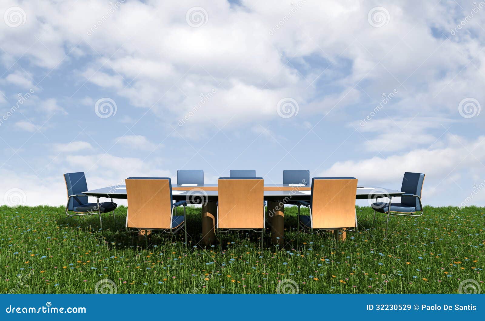 Outdoor conference stock illustration. Illustration of wooden - 32230529