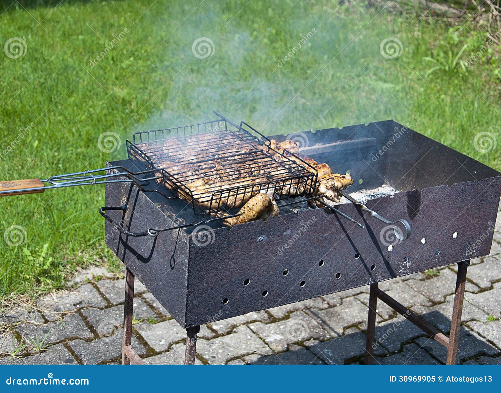 Outdoor cooking- Barbecue stock image. Image of restaurant - 30969905