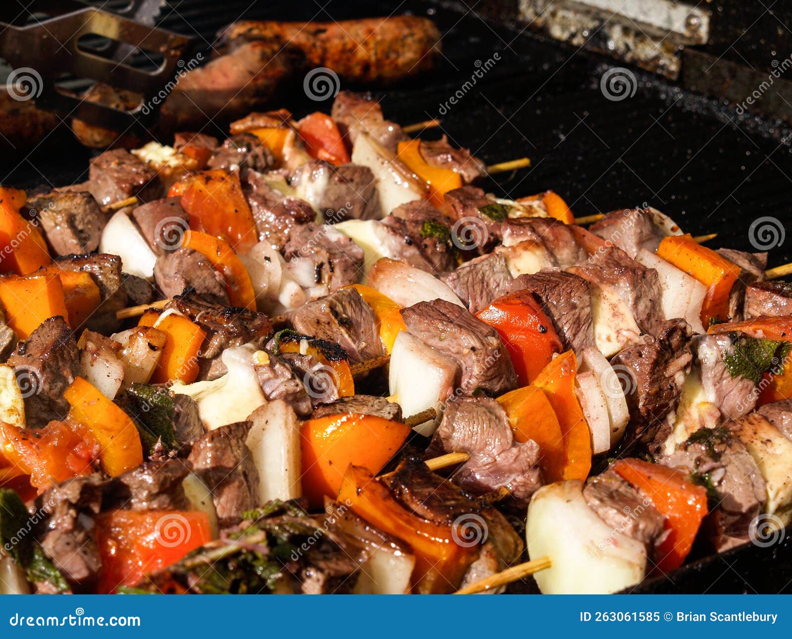 Outdoor Cooking on Barbeque Stock Image - Image of rustic, meat: 263061585
