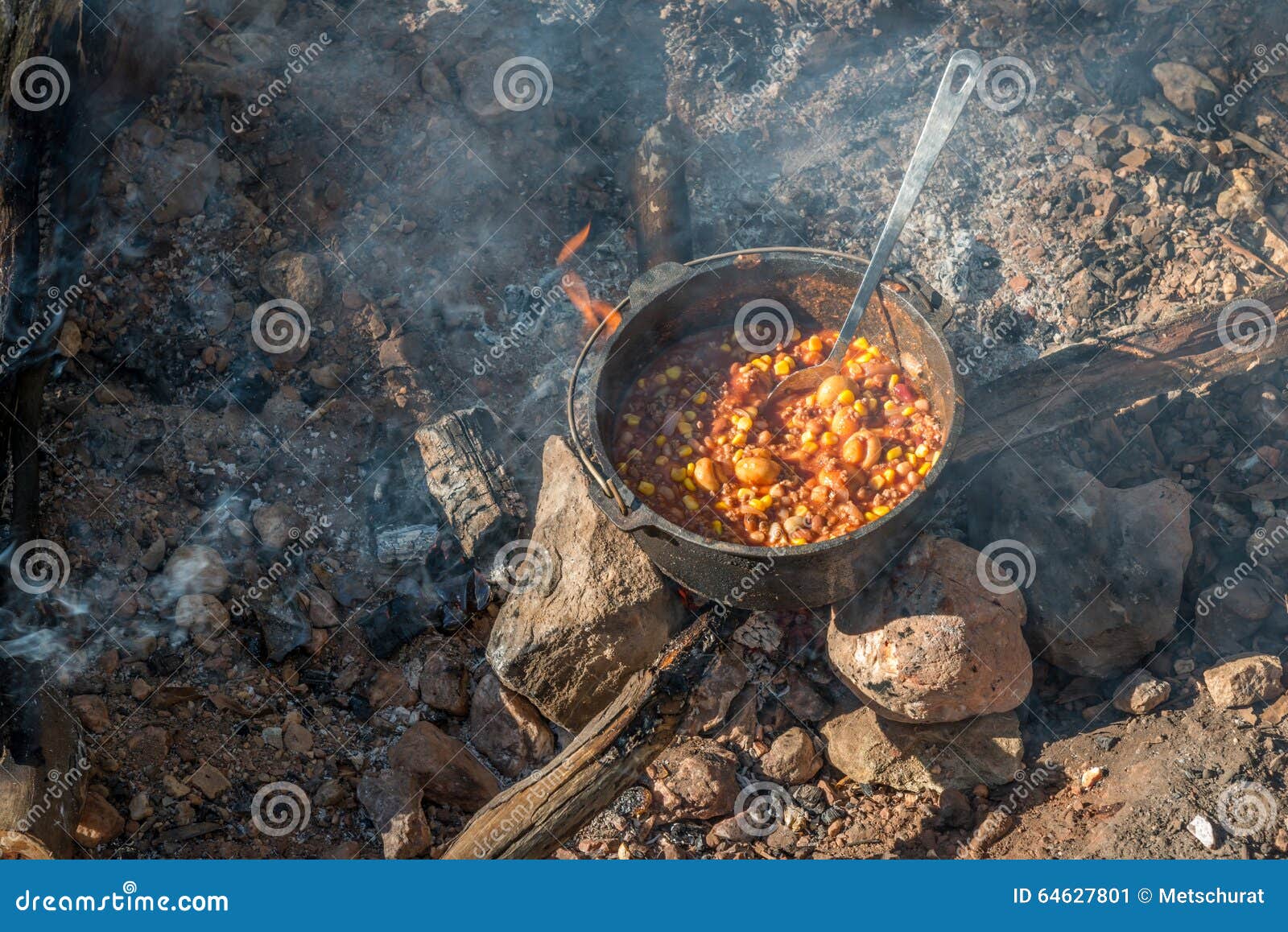 Outdoor Cooking stock image. Image of camping, campfire - 64627801
